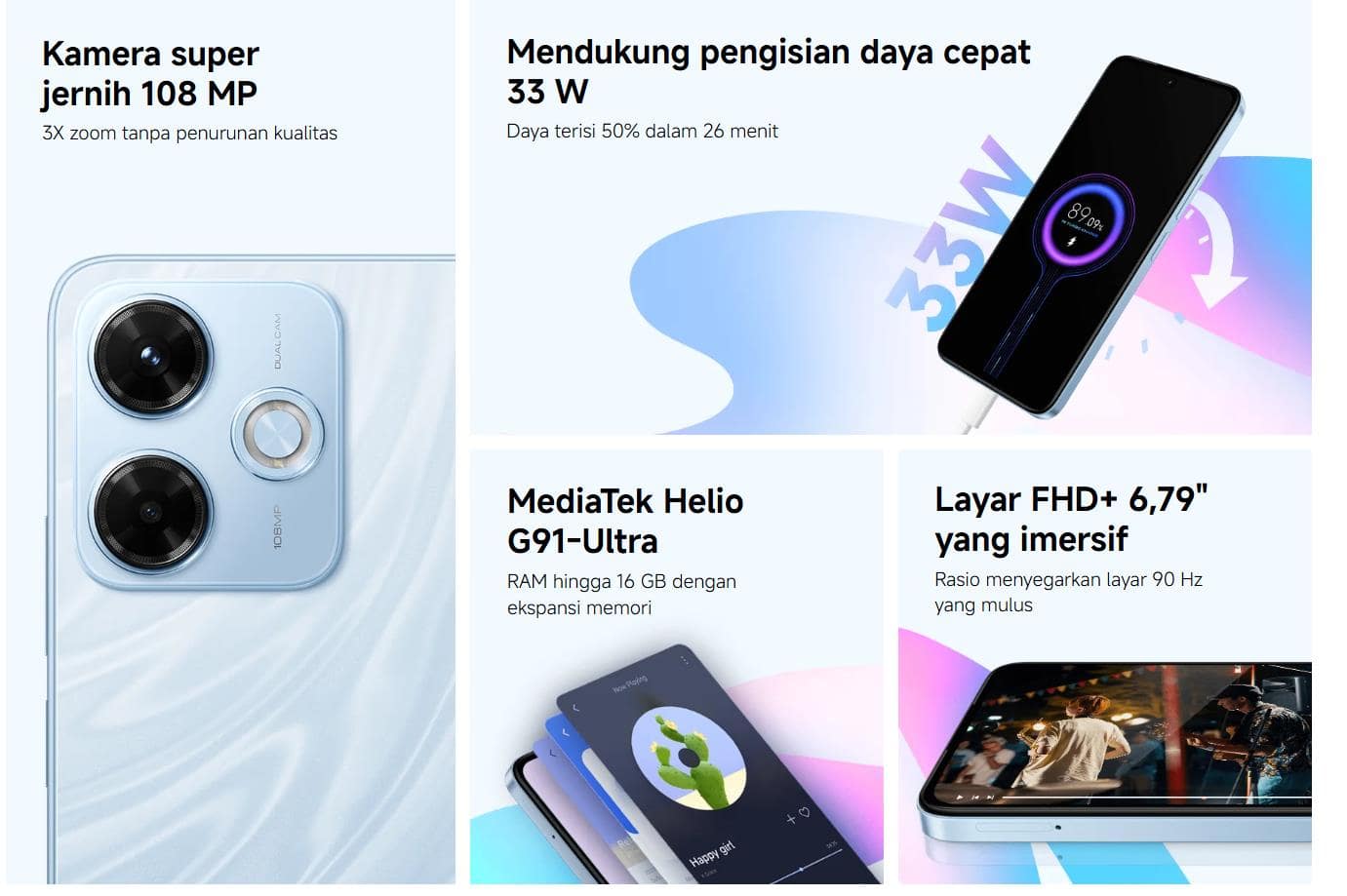 Spesifikasi dan Harga Redmi 13X di Indonesia: Jagoan Baru Mulai Rp1 Jutaan!